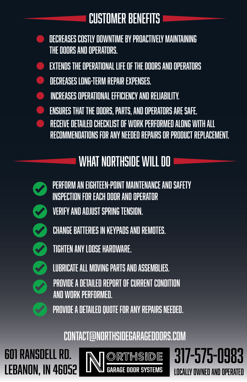 Preventative Maintenance Program - Northside Garage Door Systems
